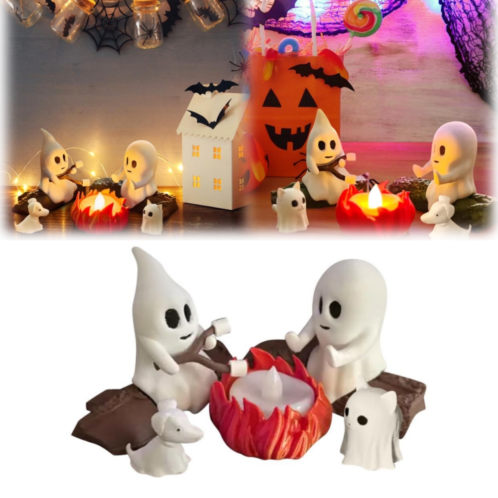 Ghost Campfire Light Ghost Campfire Gathering, 3D Ghost Campfire ...