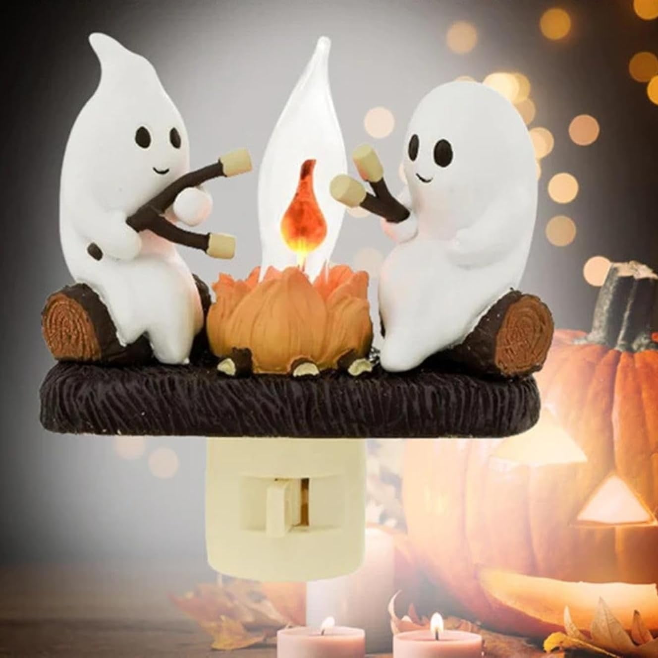 Ghost Campfire Night Light,Halloween Ghost Campfire Flickering ...