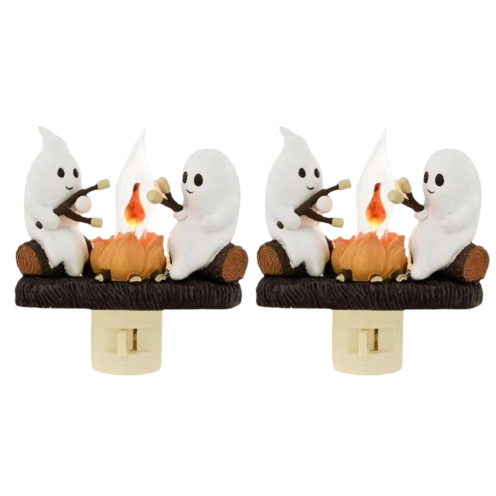 Ghost Campfire Gathering Halloween Ghostly Campfire Flashing Night ...