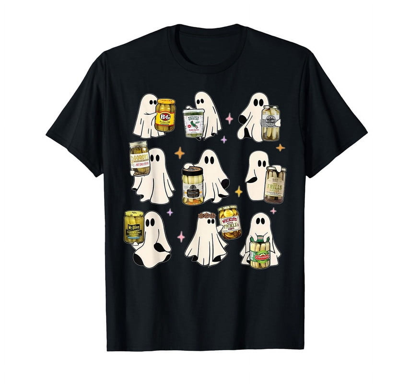 Ghost Canned Pickles Cute Ghost Pickle Jar Canning Season T-Shirt ...