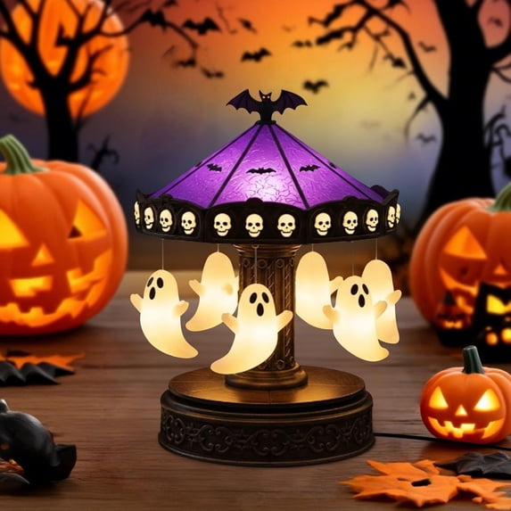 Ghost Carousel Lights, Plug-in Automatic Carousel,Ghost Night Light Up ...