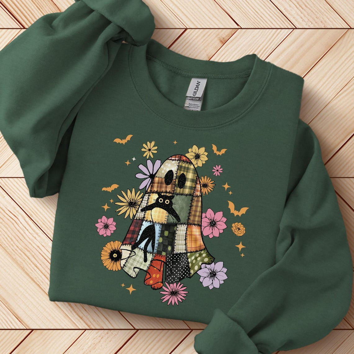 Ghost Cat Fall Mama Cozy Sweatshirt - Walmart.com