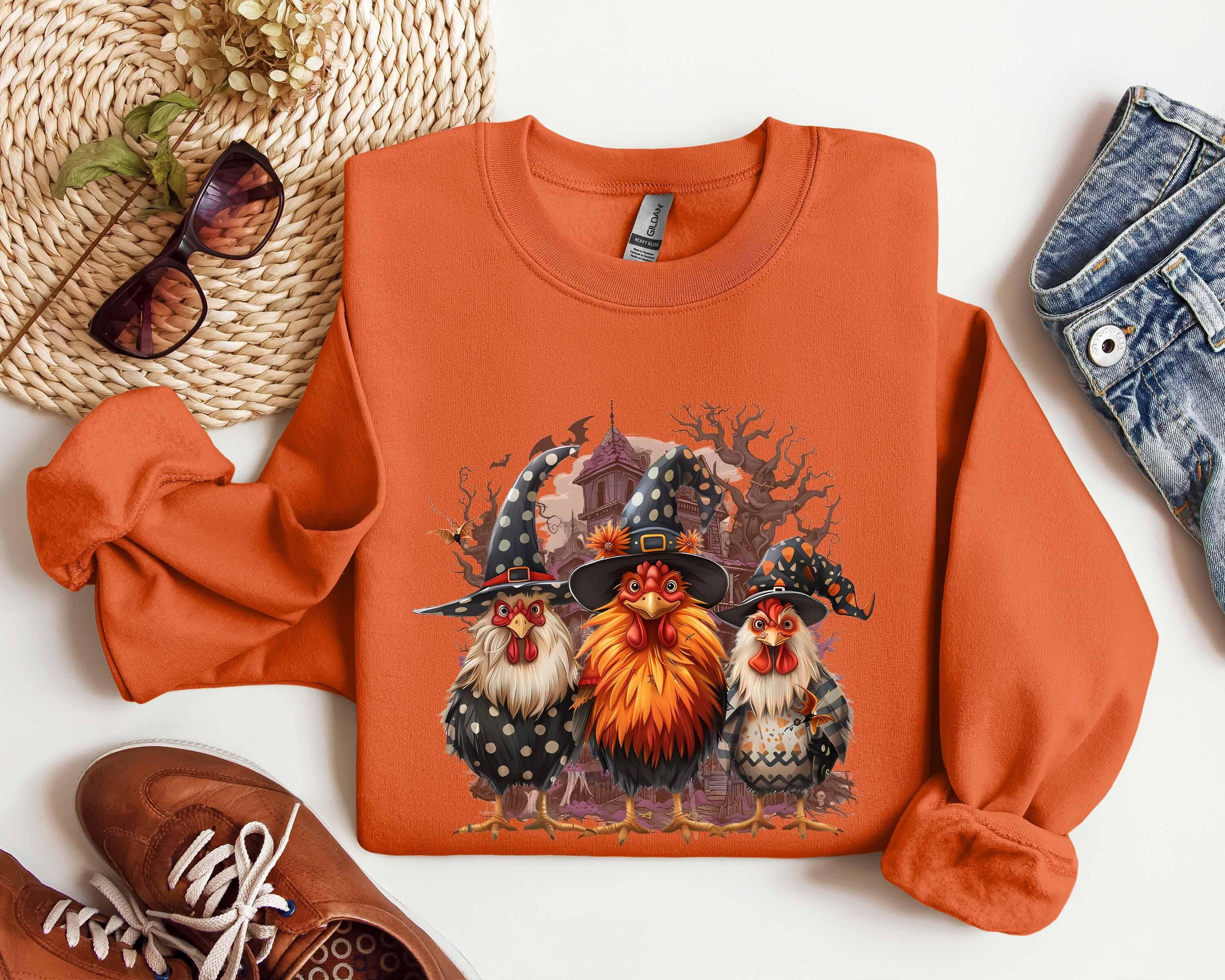 Ghost Chicken T-Shirt, Magic Chicken T-Shirt, Spooky Season Shirt ...