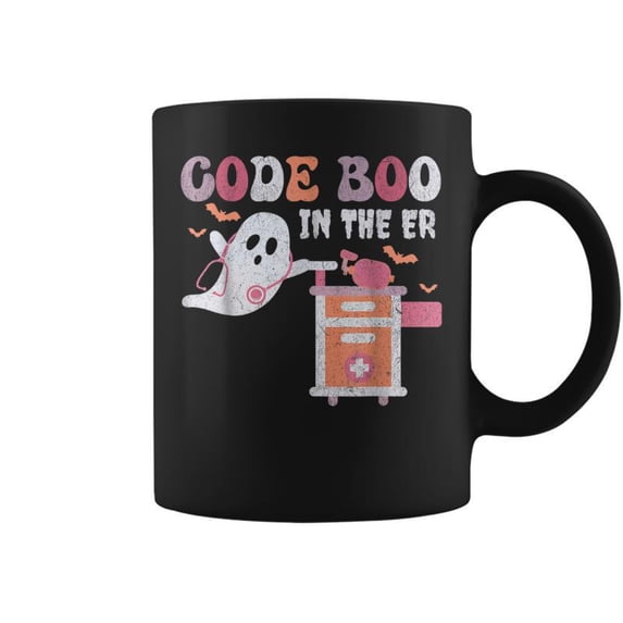 Ghost Code Boo In The Er Respiratory Therapist Halloween Coffee Mugs ...