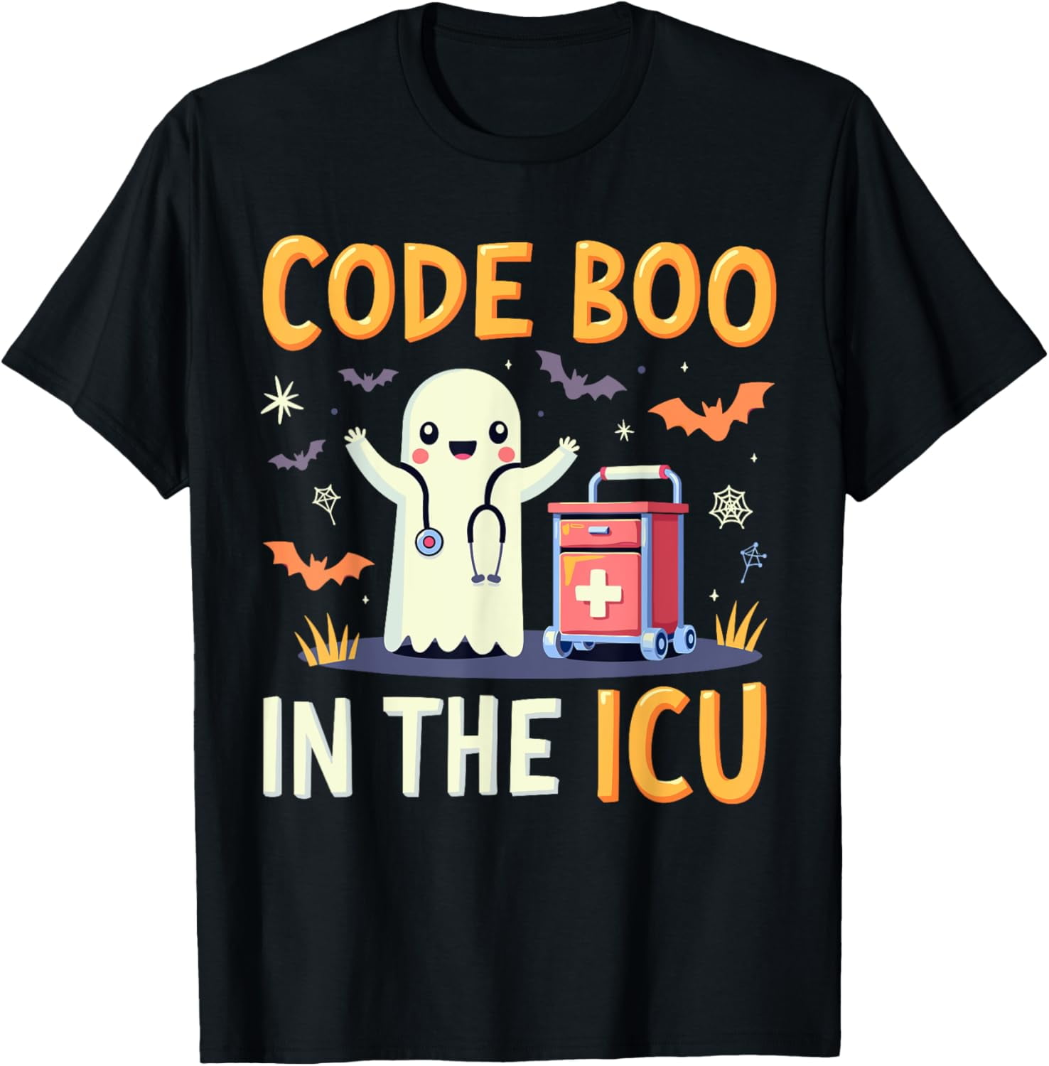 Ghost Code Boo In The ICU Nursing For Halloween Costume T-Shirt ...