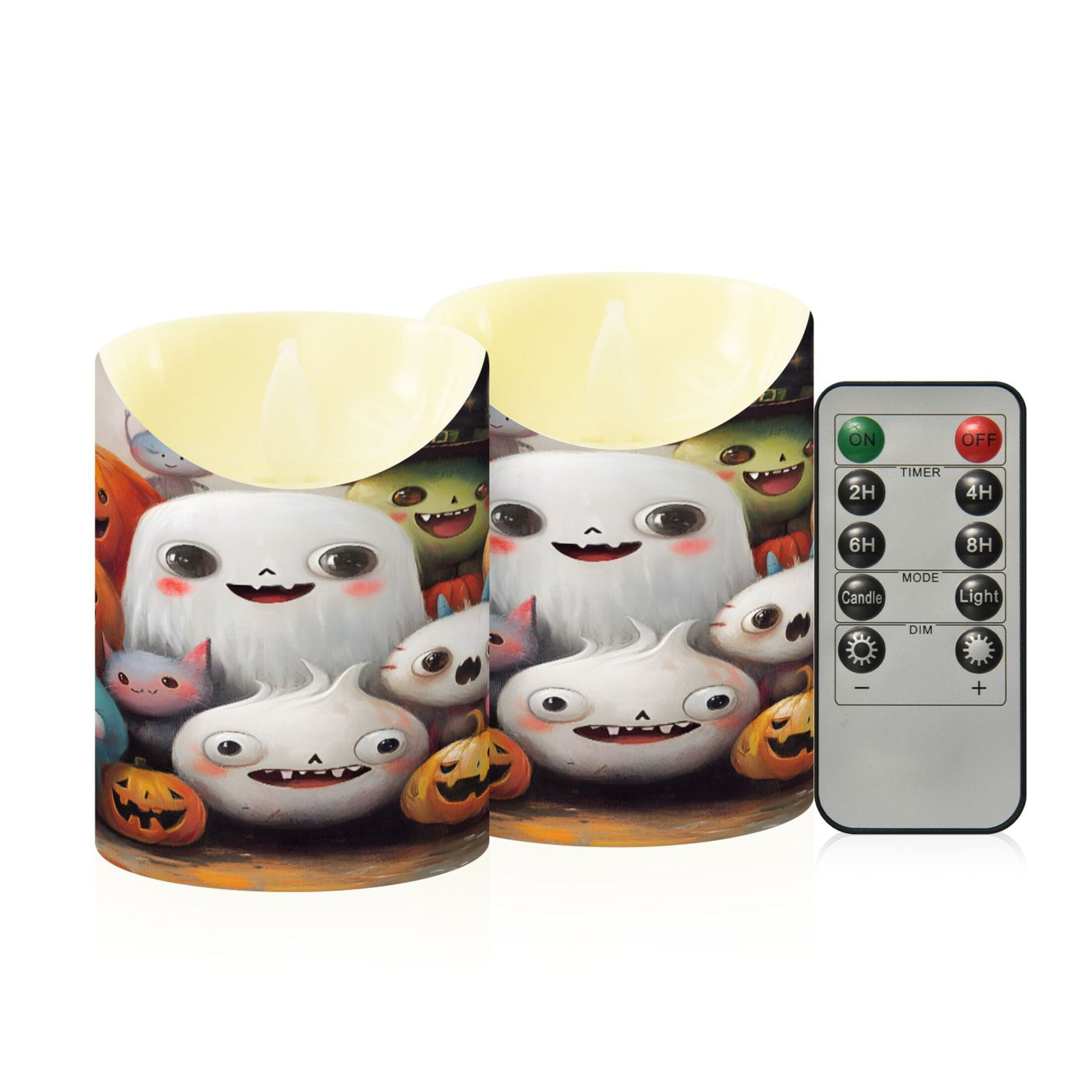 Ghost Companion Flameless Candles 2 PCS with Remote Realistic Moving ...