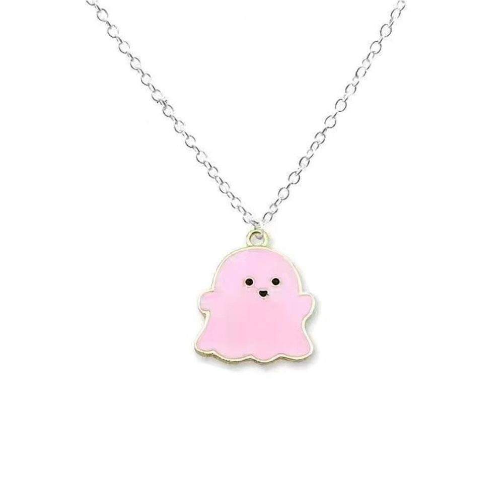 Ghost Couple Necklace Double Necklace Sweet and Cool Sweet Pendan New ...