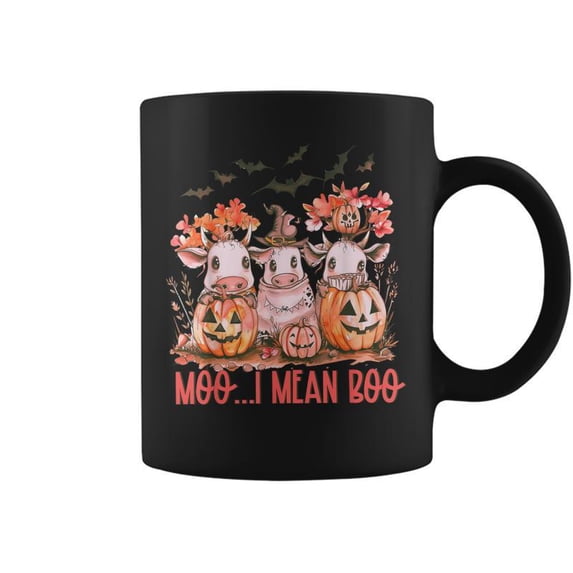 Ghost Cow Moo I Mean Boo Pumpkin Halloween Coffee Mugs - Walmart.com