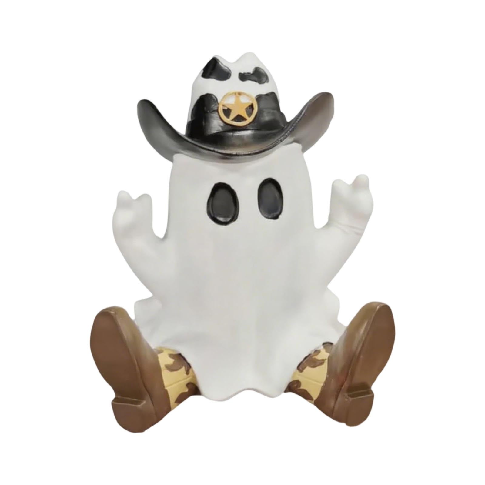 Ghost Cowboy Desk Statue Halloween Decorations - Wild West Spirit ...