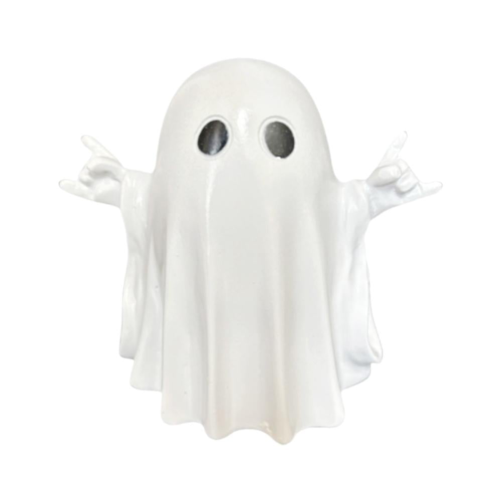 Ghost Decor Halloween Funny Ghost Statue Spooky Resin Statue Rock Cute ...