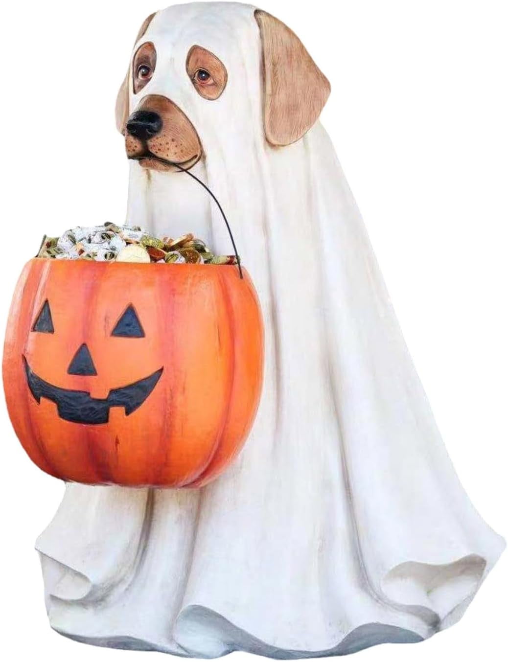 Ghost Dog Cat Statues Ghost Cat & Dog Candy Bowl Holder Cute Ghost Cat ...