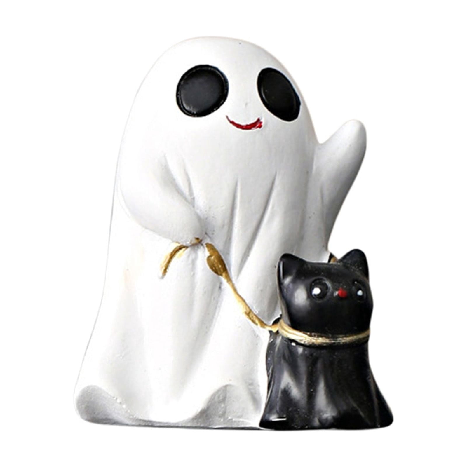 Ghost Dog Statue Halloween Decor - Adorable White Ghost Walking Dog ...
