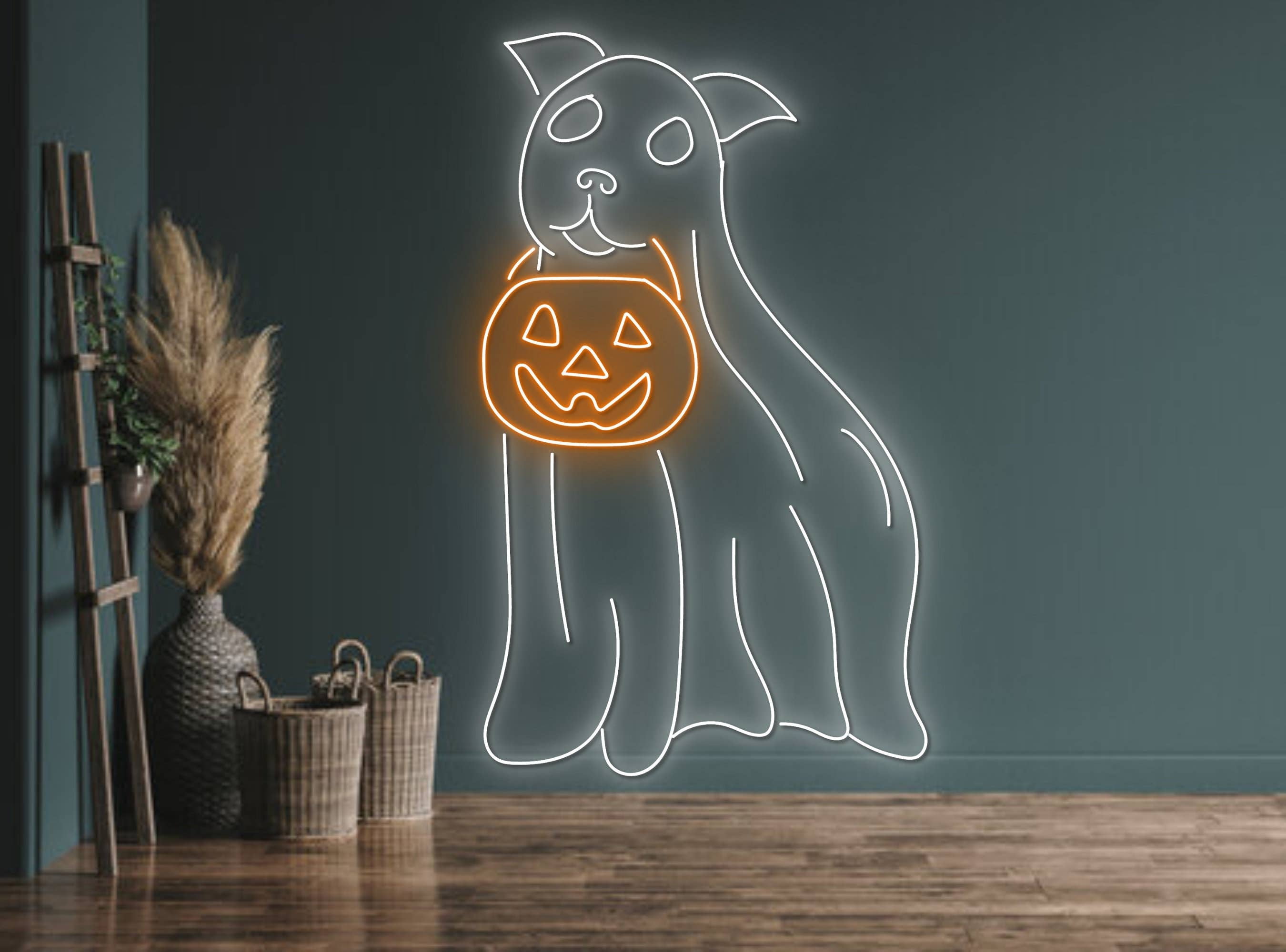 Ghost Drink Boba Tea Led Signs, Halloween Neon Lights Deco - Walmart.com