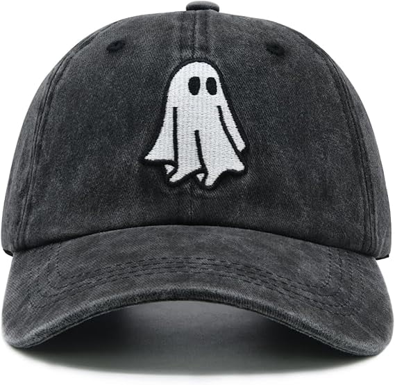 Ghost Embroidered Baseball Cap, Adjustable Dad Hat for Men and Women ...