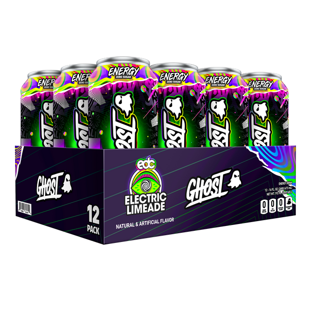 Ghost Energy Drink Electric Limeade, 12pk, 16 oz Cans - Walmart.com