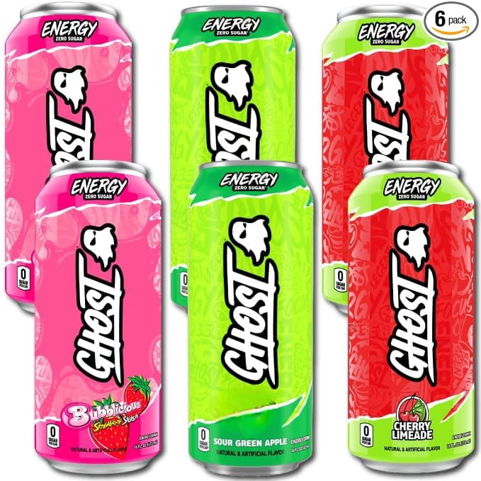 Ghost Energy Drink Variety Pack, Zero Sugar - 16 fl oz Cans (Pack of 6 ...