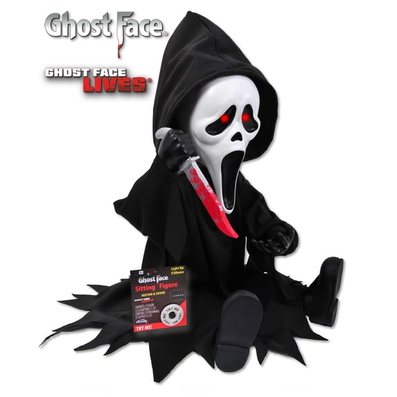 Ghost Face- 11" Light Up Animated Sitting Figure Fun World - Walmart.com