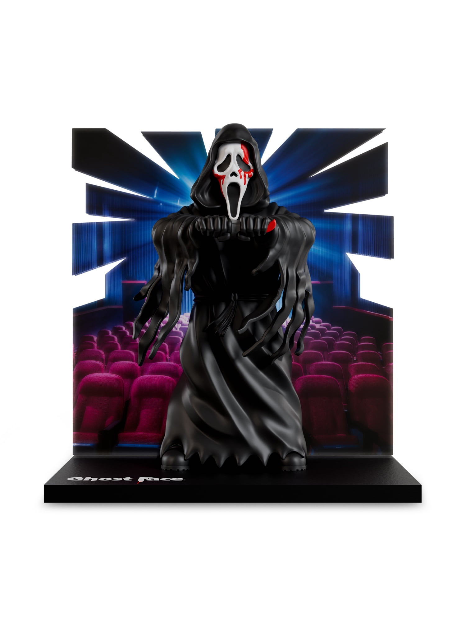 Ghost Face 4.5 Inch Vinyl Figure with Theater Acrylic Backdrop ...