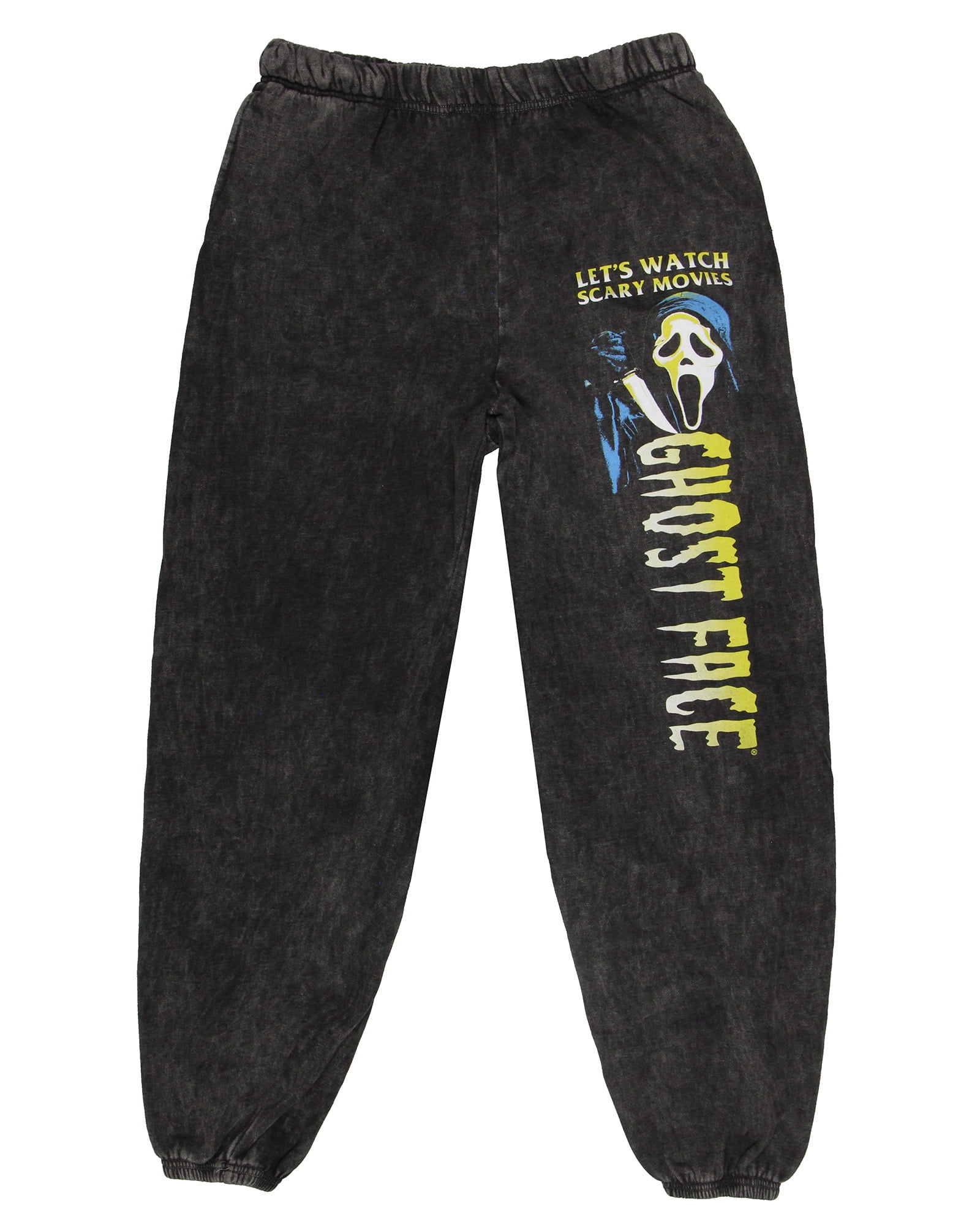 Ghost Face Men's Let's Watch Scary Movies Distressed Sleep Jogger ...