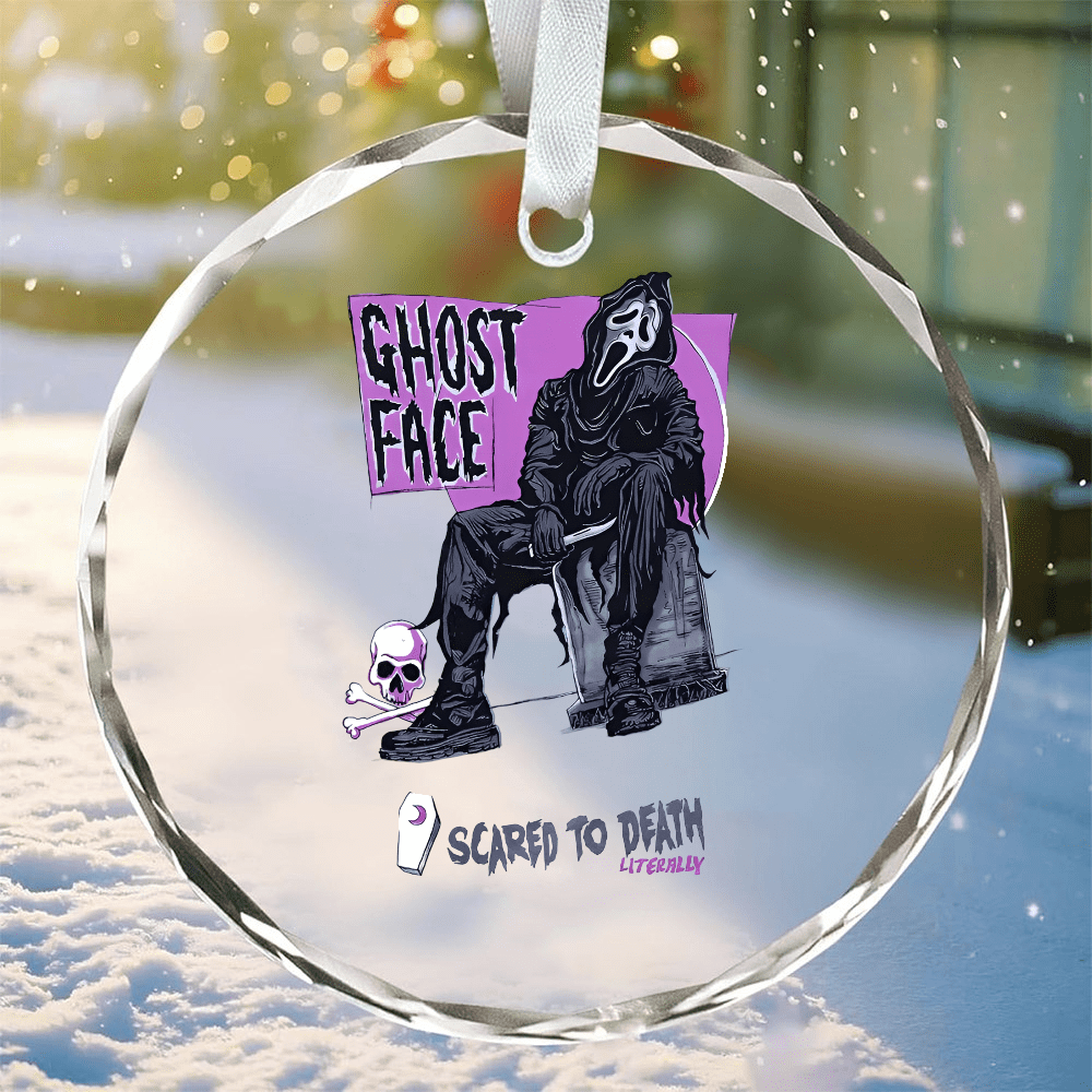 Ghost Face Scared To Death Ornament, Home Decoration, Crystal Glass ...