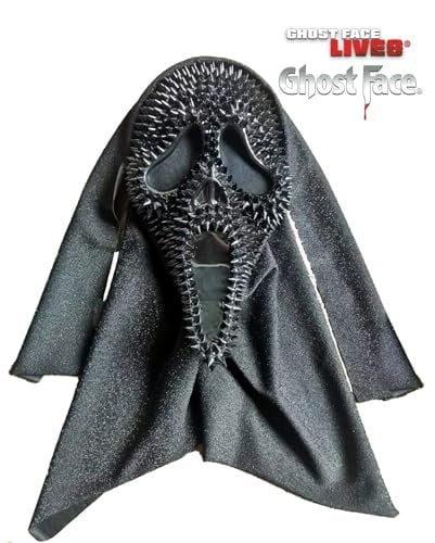 Fun World Ghost Face Adult Spiked Full Face Halloween Costume Mask ...