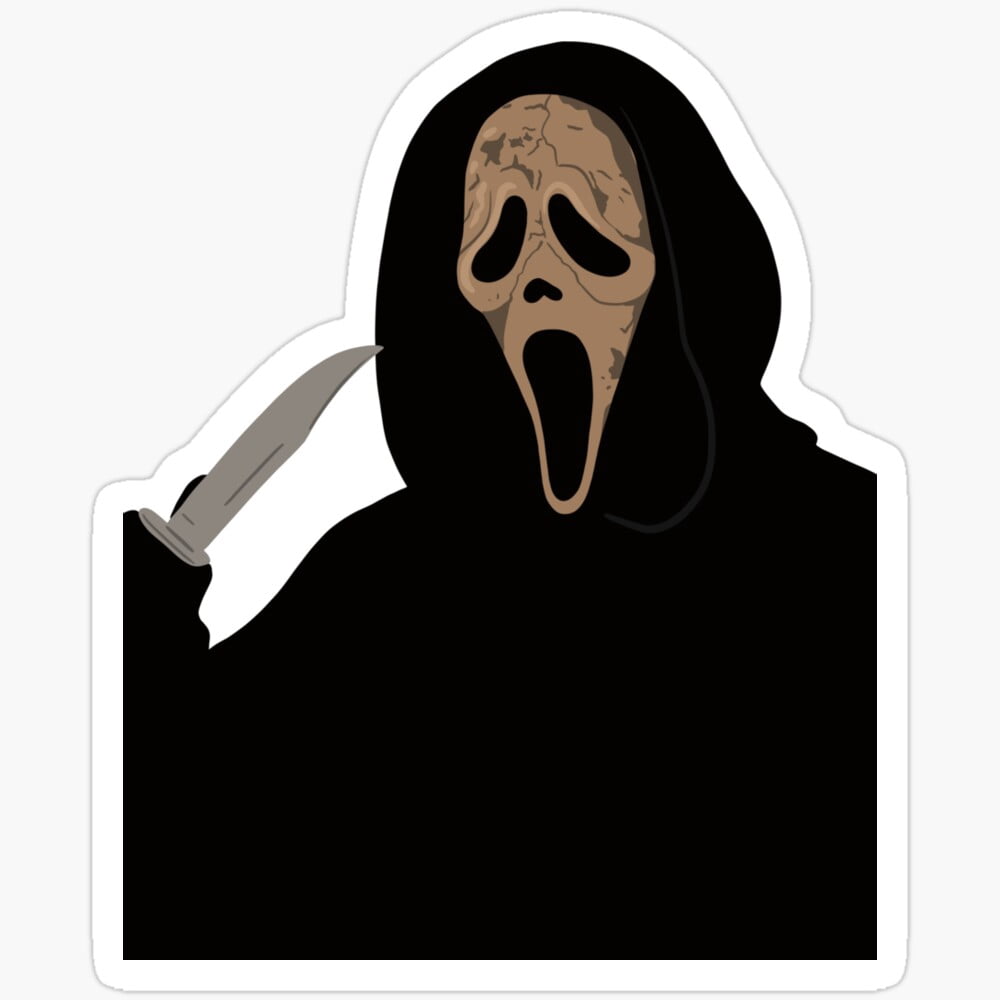 Ghost Face Sticker Phone Decal Water Bottle Stickers Car Decals, Laptop ...
