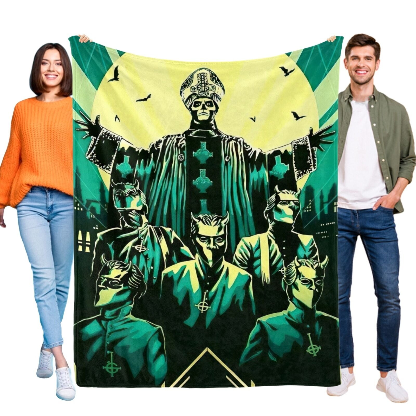Ghost Flannel Blanket Soft Sofa Bed Throw Birthday Gift Cozy ...