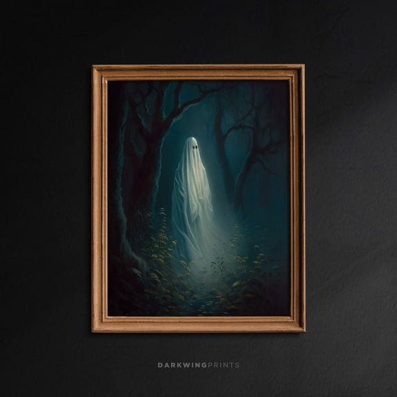 Ghost In The Forest, Cottagecore Print, Dark Academia, Gothic Art Print ...