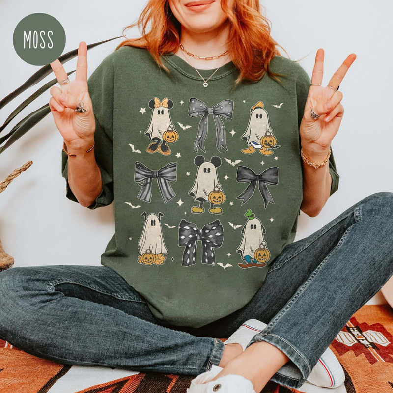 Ghost Friends Halloween Shirt with Bows, Cute Coquette Spooky Season ...