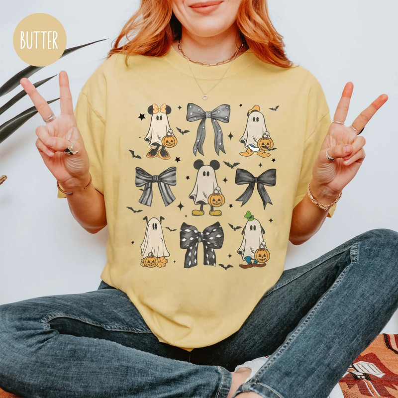 Ghost Friends Halloween Shirt with Bows, Cute Coquette Spooky Season ...