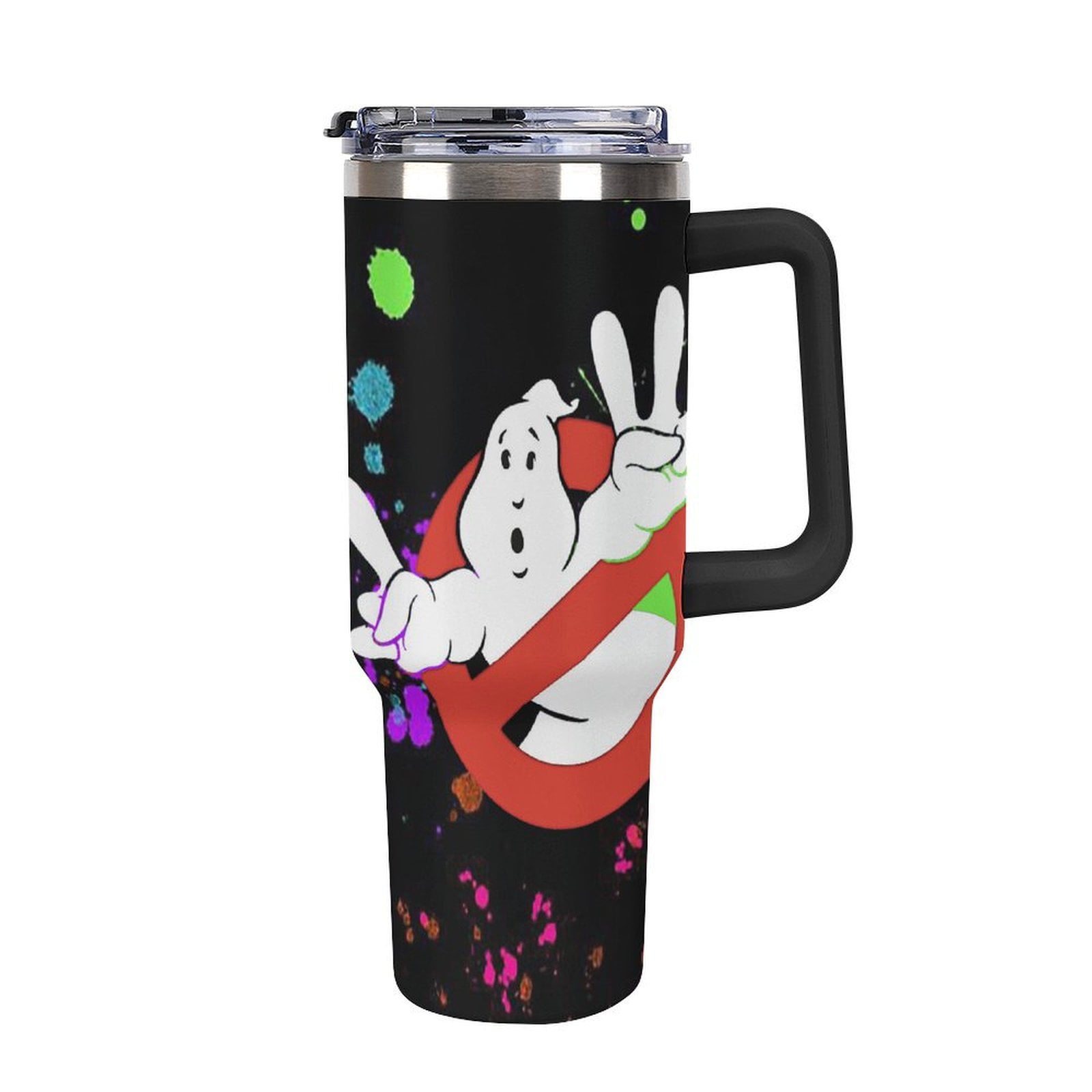 Ghost Ghostbusters Car Cup Tumbler with Handle & Straw 40Oz Cupholder ...