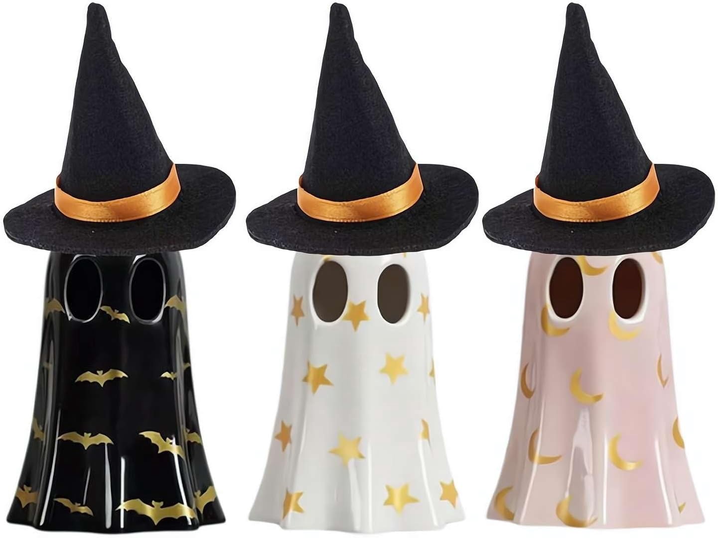 Ghost Halloween Decor, Scary Ghost Statue Resin Ghost Decor with Witch ...