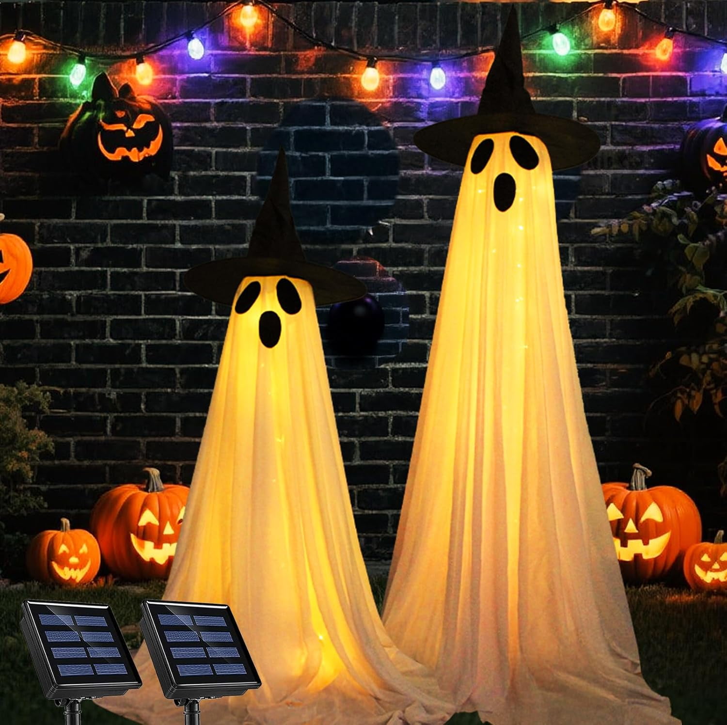 Ghost Halloween Decorations Outdoor, Light Up Ghost Decorations with 8 ...