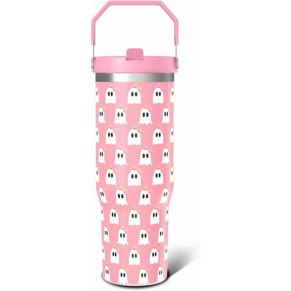 Ghost Boho Forest 40oz Stainless Steel Tumbler With Handle Lid and ...