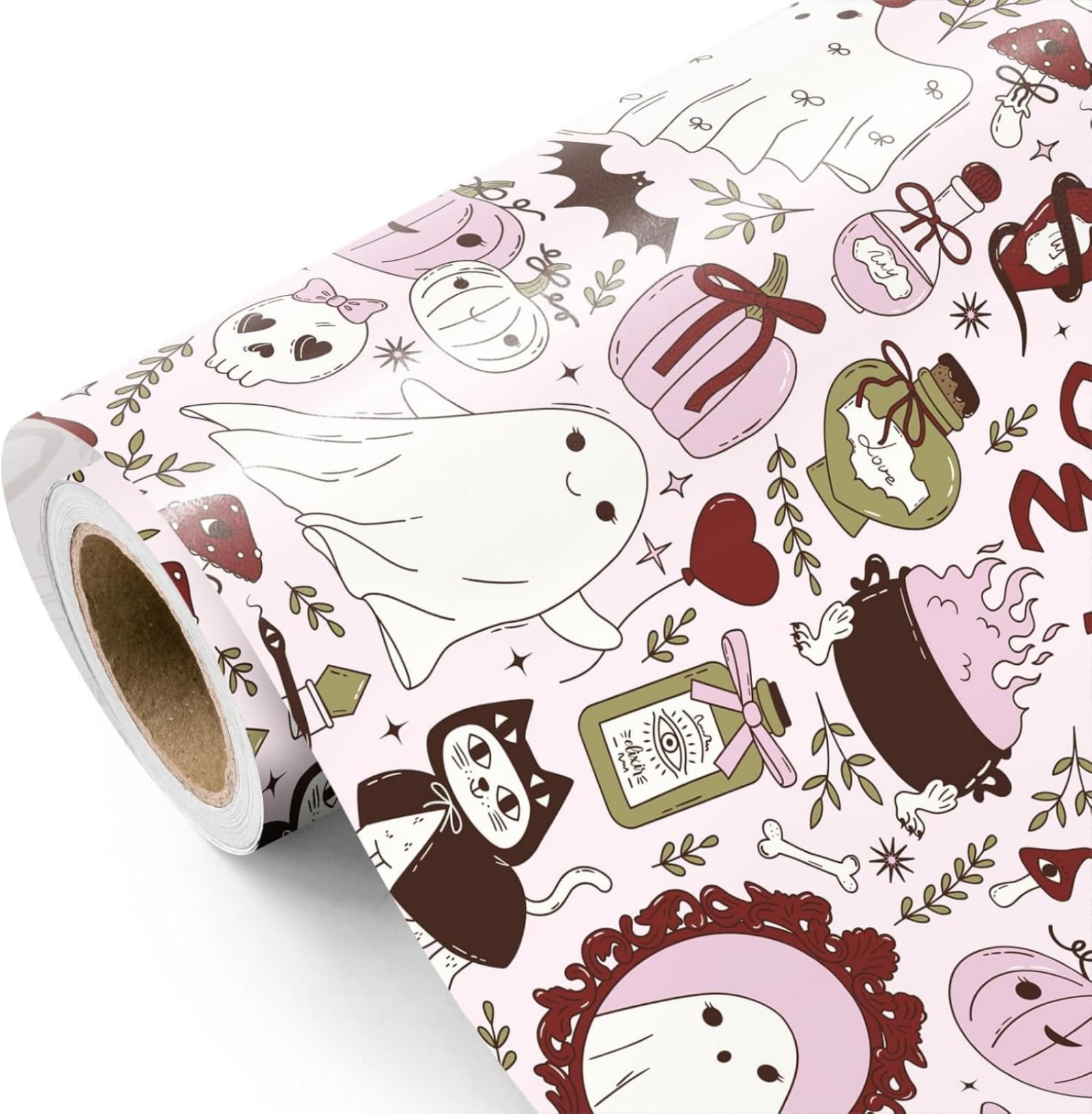 Ghost Halloween Wrapping Paper 23 Inch x 58 Inch Gift Wrap Paper Roll ...
