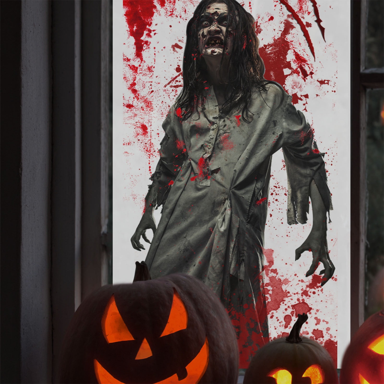 Ghost Handprint Window Clings, Static Decal Stickers for Glass Door ...