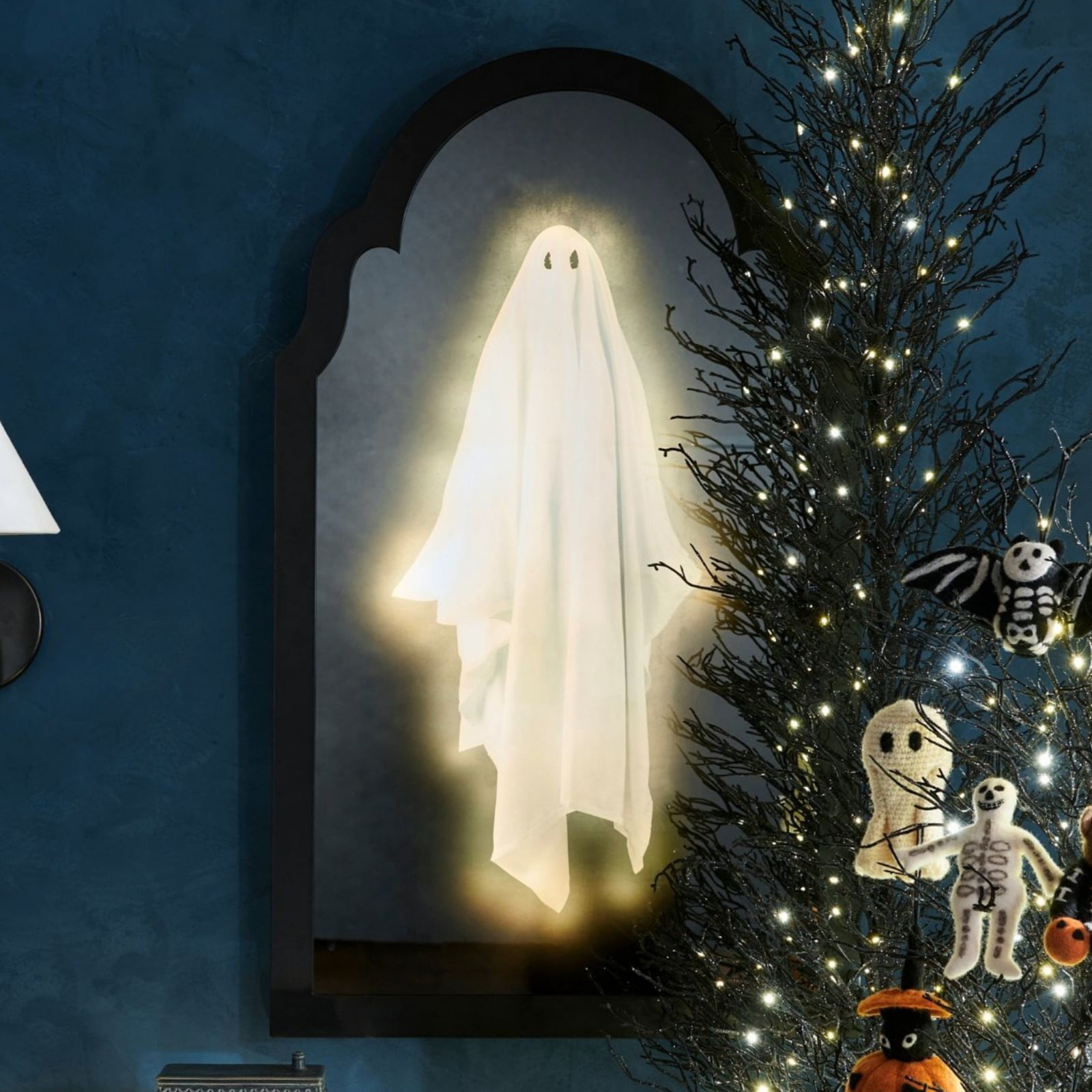 Ghost Hologram Mirror 2025 Halloween Novelty 13.78inch Ghost Mirror ...