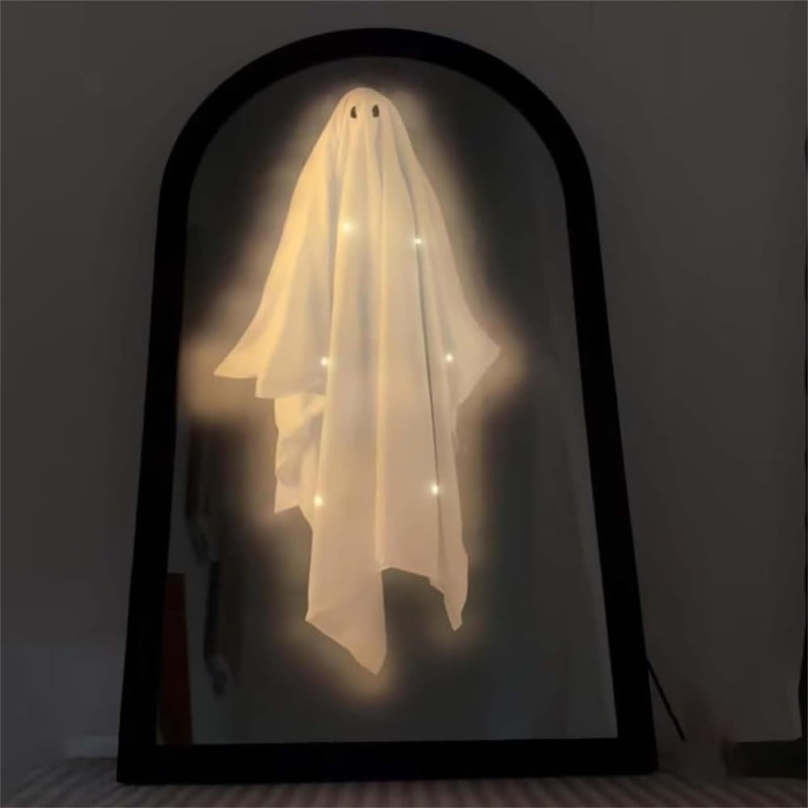 Ghost Hologram Mirror, 2025 Halloween Novelty Haunted Mirror with Creepy Eyes - 3D Floating ...