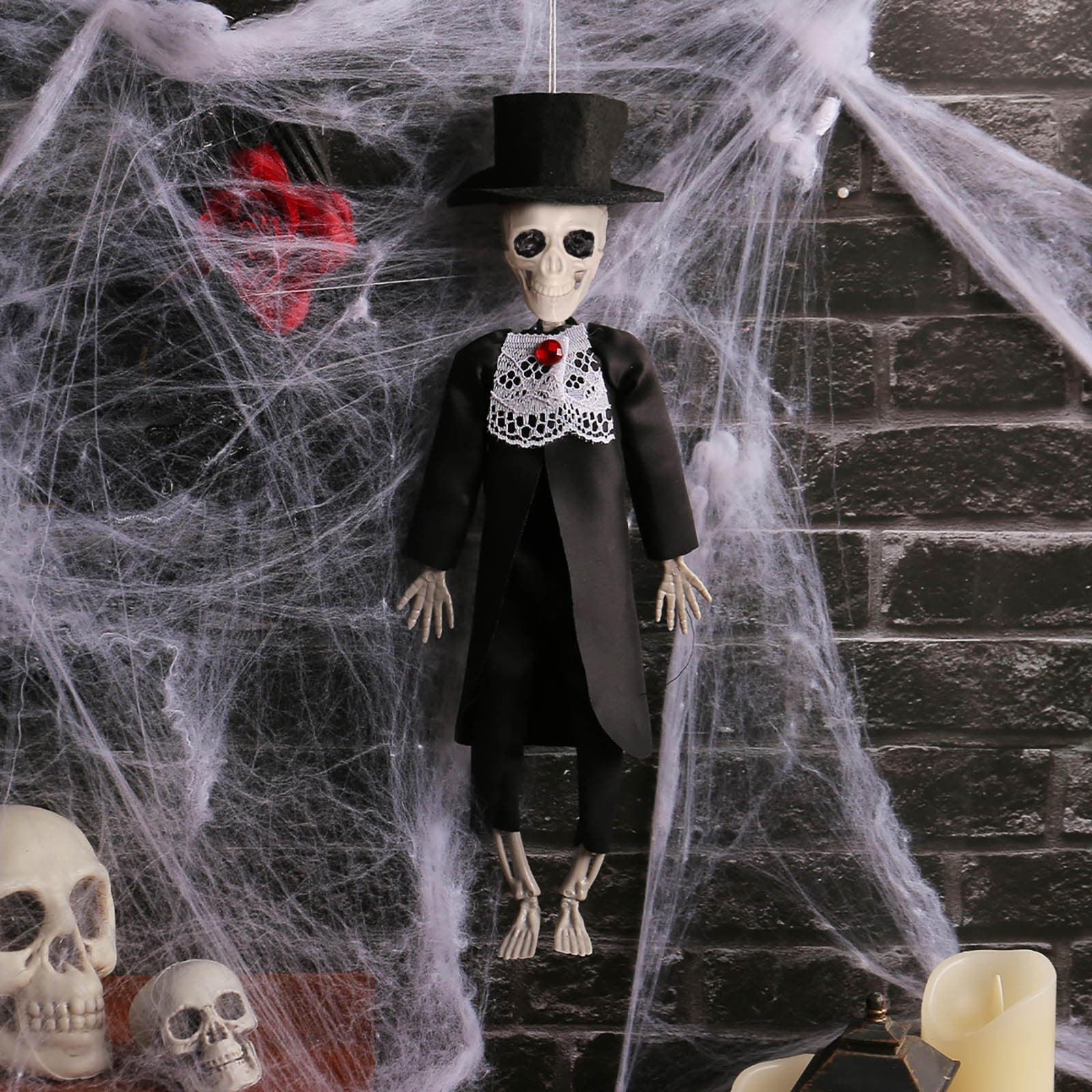 Ghost House Halloween Skeleton Bride Groom Decoration Chamber of Horror ...