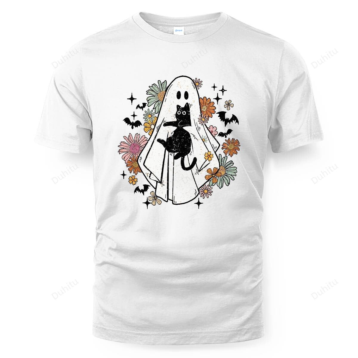 Ghost Hug Black Cat Cute Halloween Ghost Boo Autumn Spooky - Walmart.com