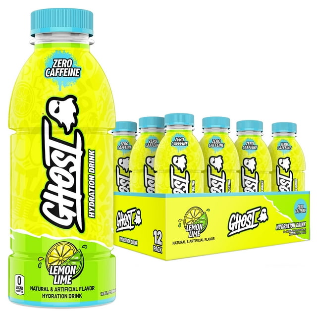Ghost Hydration Lemon Lime Sports Drink, 16.9 fl oz, 12pk - Walmart.com