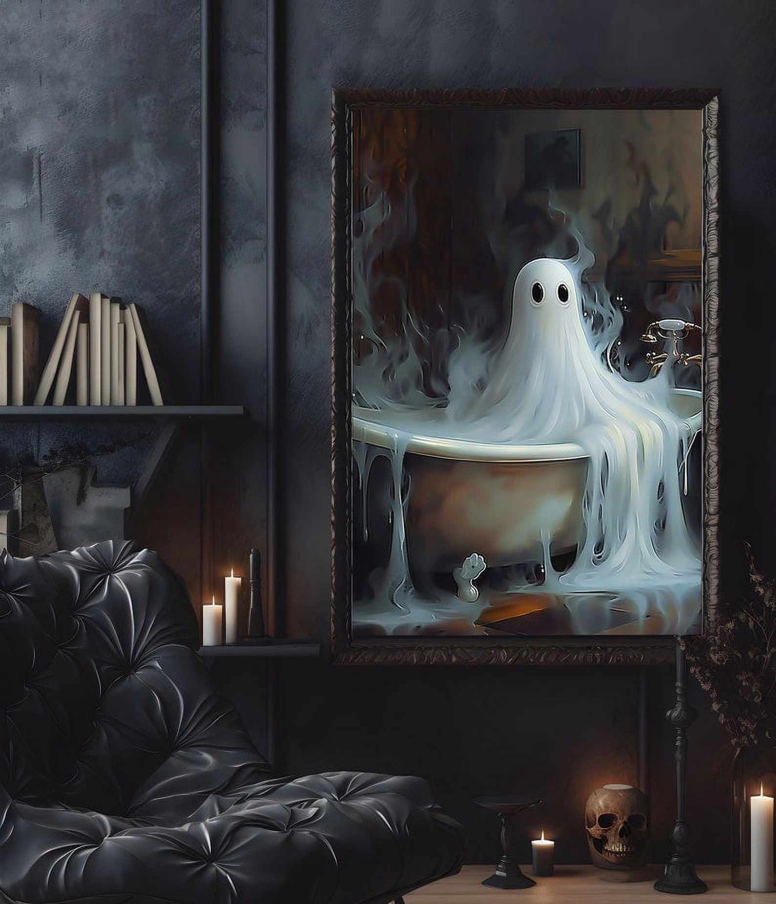 Ghost In The Bathtub Poster Print, Halloween Poster, Poster For ...