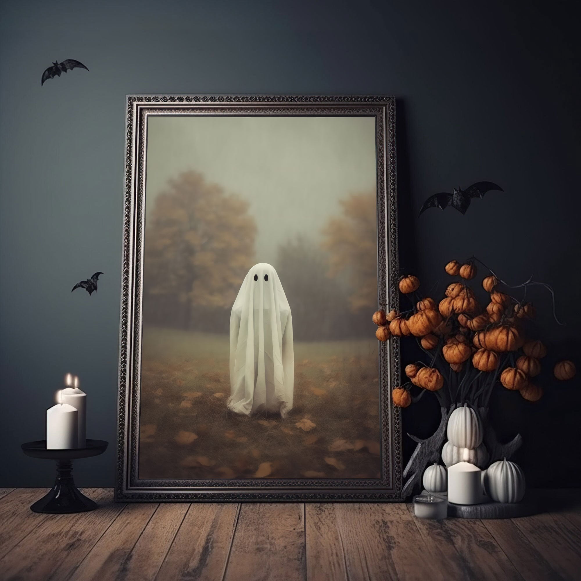 Ghost In The Garden, Vintage photography, Art Poster Print, Gothic ...