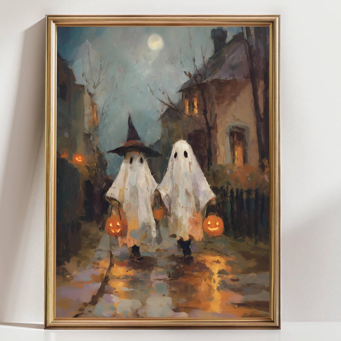 Ghost Kids Trick Or Treating – Wall Art – Spooky Cute Fall Decor ...