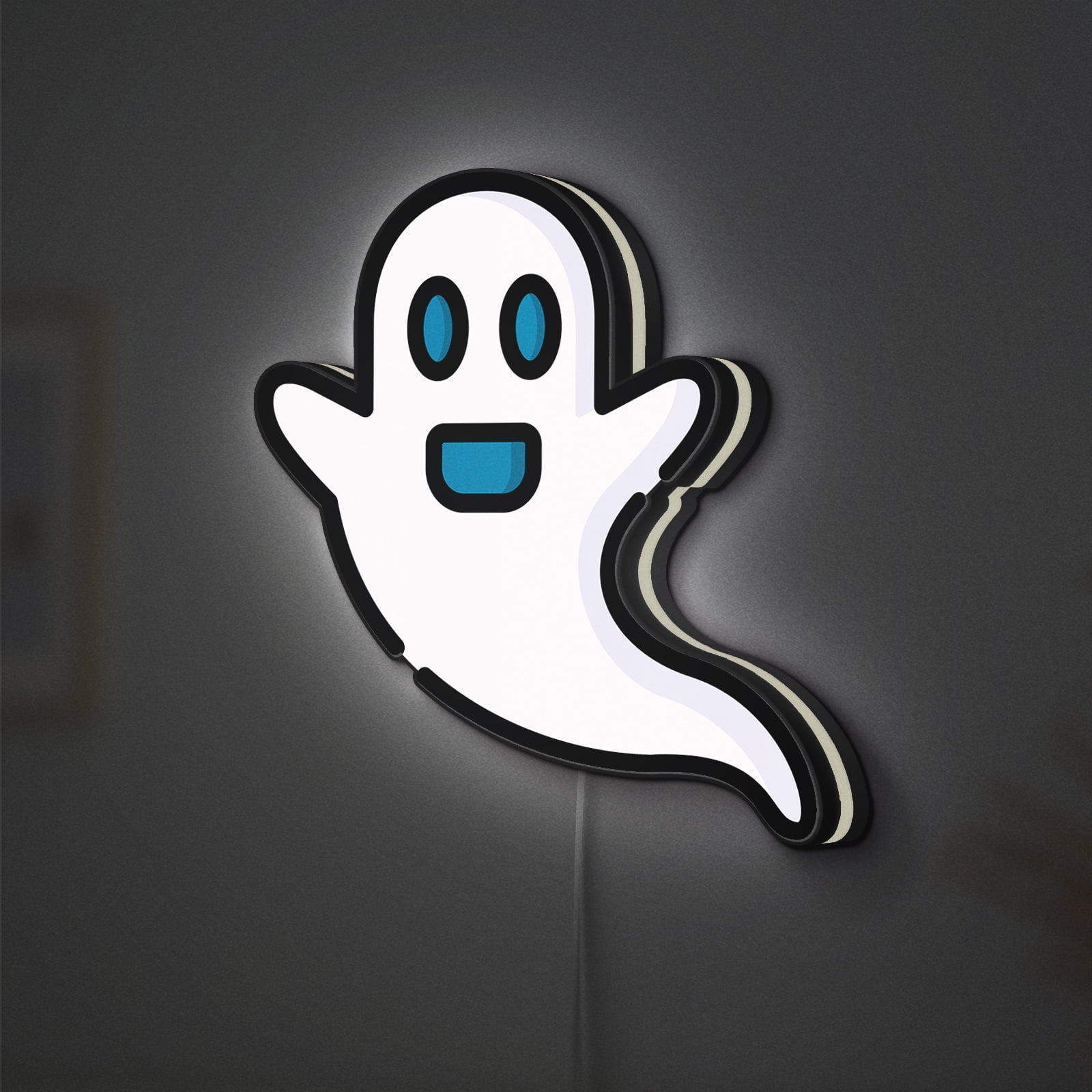 Ghost LED Lightbox - Halloween Spooky Horror Ghost Decor, Custom Led ...
