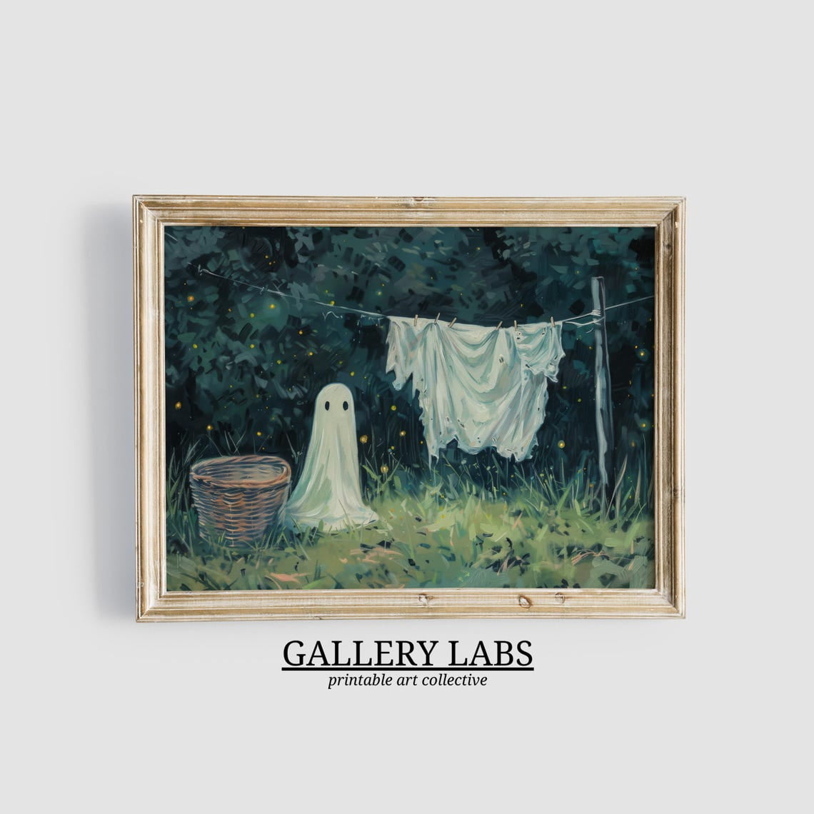 Ghost Laundry Print • Wall Art • Decor • Print • Dark Academia • Spooky ...