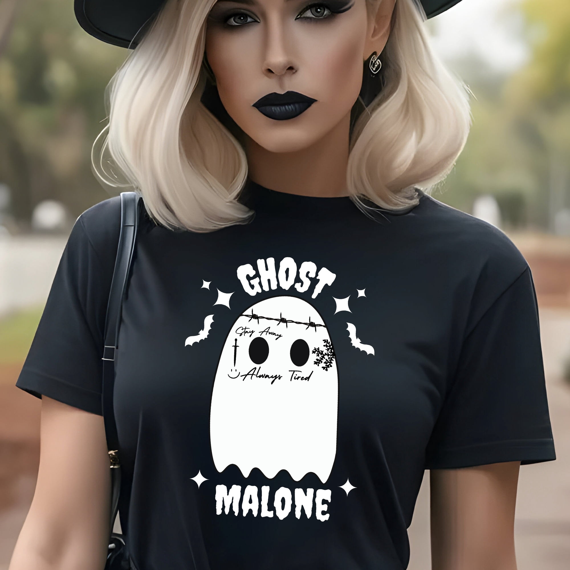 Ghost Malone Halloween Unisex Adult Cotton Crew Neck T-Shirt - Walmart.com