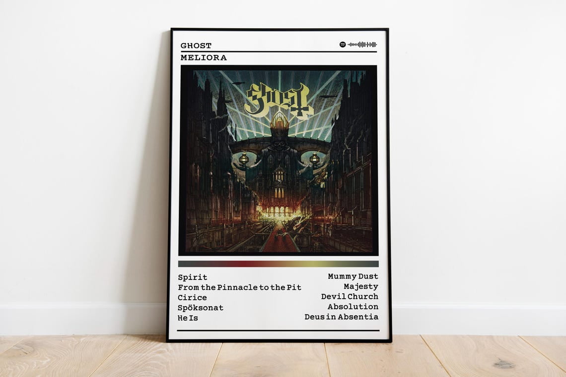 Ghost Meliora Album : Metal Music Wall Art #619, Stretched Canvas Size ...