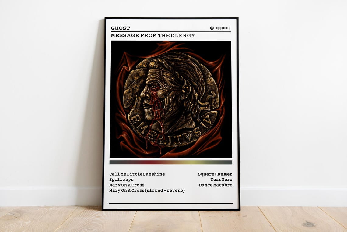 Ghost 'Message From The Clergy' Album : Metal Music Wall Art #618 ...