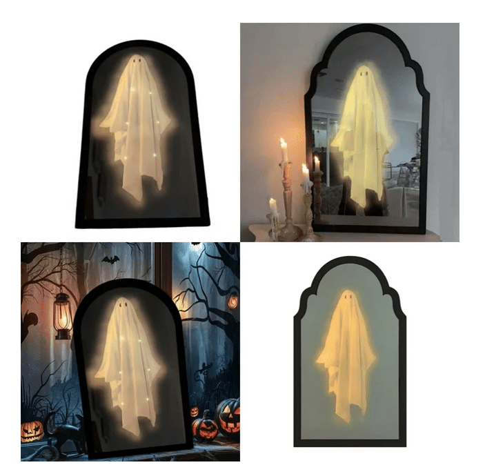 Ghost Mirror - Novelty Ghost Mirror, Hologram Ghost Mirror with Creepy ...